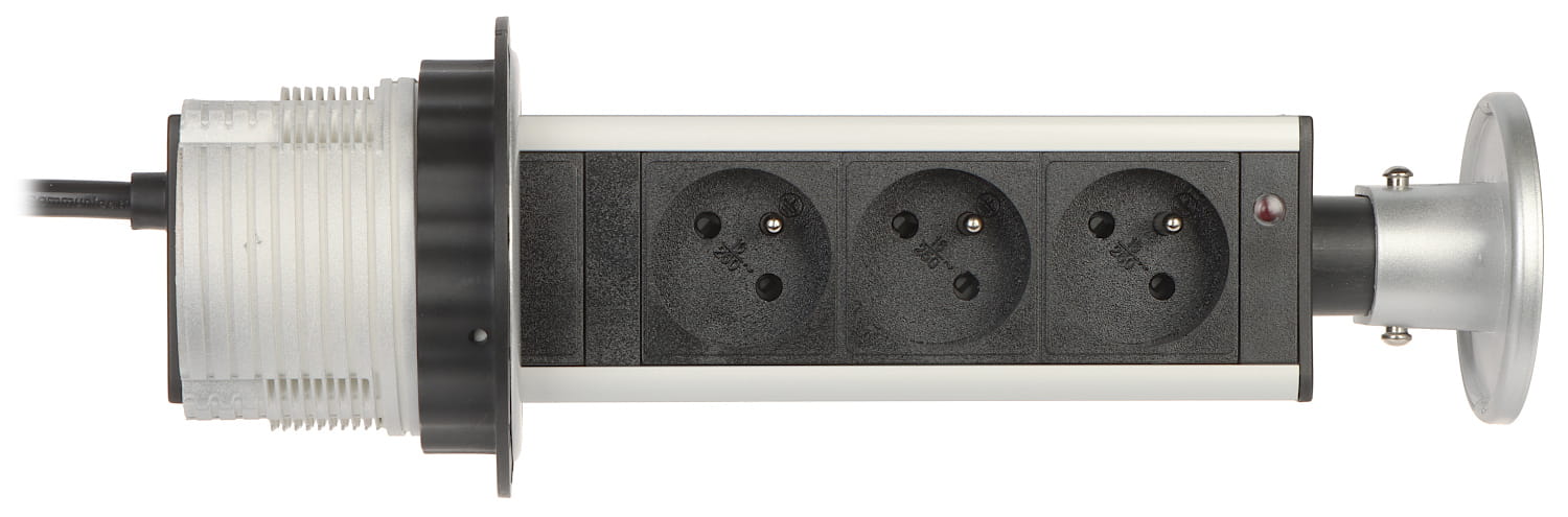 LISTWA ZASILAJĄCA MEBLOWA FS-18 (3 GNIAZDA) 1.8m Virone (kod: FS-18) - najtaniej w hurtowni ...